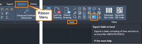 How To Export Hand Drawn Table As Excel Table In Zwcad Technical