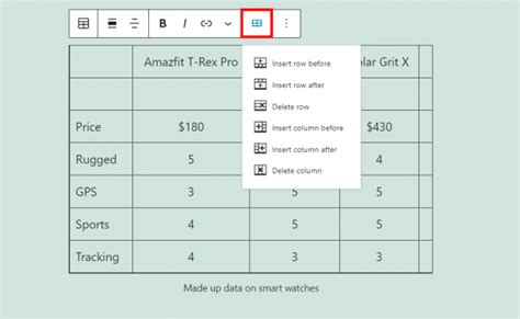How To Use The Wordpress Table Block