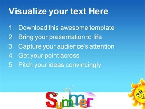 Summer Holidays Powerpoint Themes And Powerpoint Slides 0611