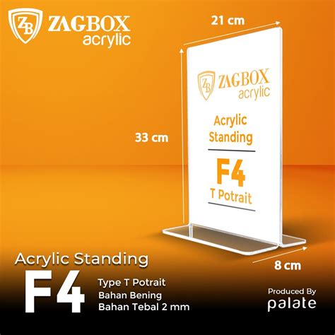 Jual Acrylic Brosur Tent Holder F4 Akrilik Qr Kode F4 T Potrait Acrilic 2mm Akrilik Display
