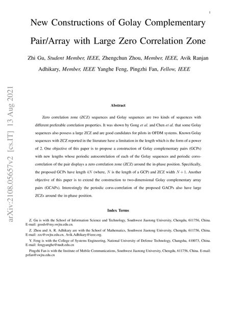 new constructions of golay complementary pair array with large zero