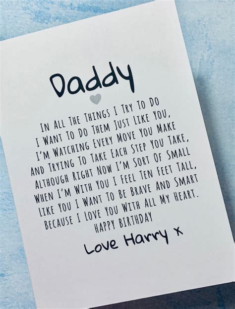 Daddy Birthday Card Dad Birthday Card From Daughter From Etsy