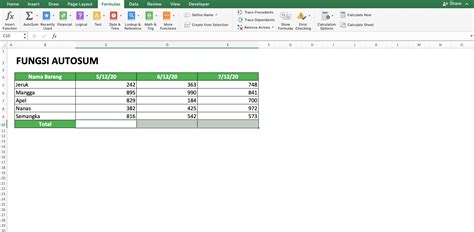 cara menggunakan dan fungsi autosum di excel compute expert