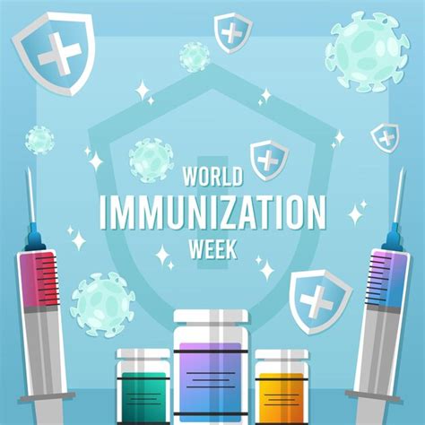 Premium Vector World Immunization Week Background