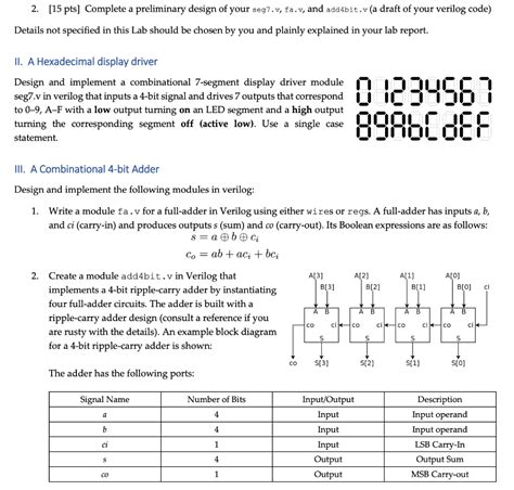 Solved 2 15 Pts Complete A Preliminary Design Of Your