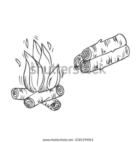캠프파이어 손으로 그린 윤곽 낙서 아이콘 스톡 벡터로열티 프리 2185194061 Shutterstock