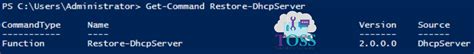 Restore Dhcpserver Powershell Cmdlets Scripts Toss