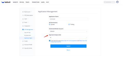 API Application Webull API