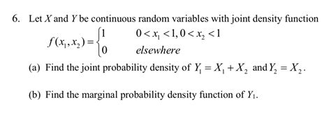 Solved Let X And Y Be Continuous Random Variables With Chegg