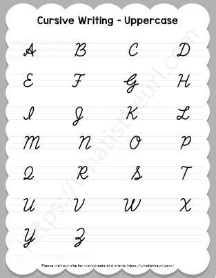 Master The Art Of Elegance Introducing Our Cursive Writing Poster Uppercase And Lowercase