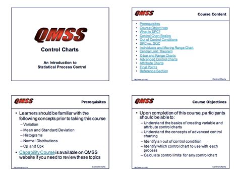 Control Charts Training Slides Isixsigma