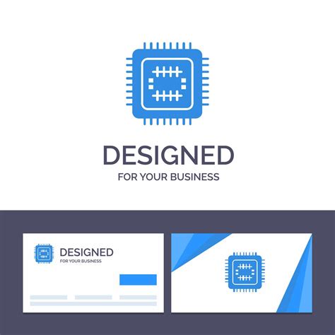 Creative Business Card And Logo Template System Tech Technology Cpu