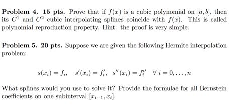 Solved Problem Pts Prove That If F X Is A Cubic Chegg