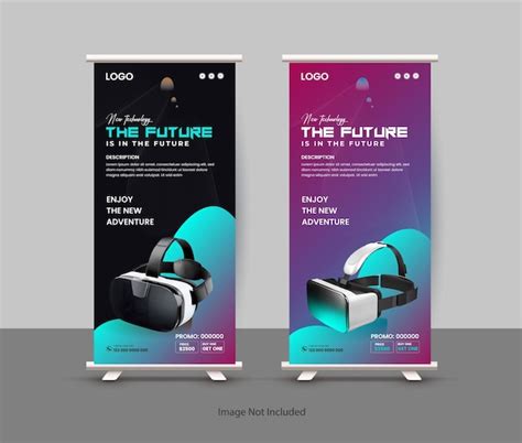 Vr Box Headset And Glasses Sale Rollup Banner Or Vr Event Playground