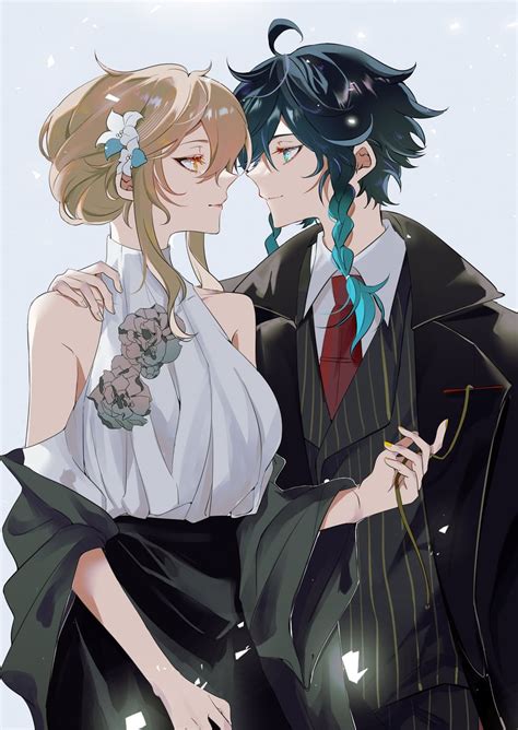 Lumine And Venti Genshin Impact Drawn By Kem 4702ic Danbooru