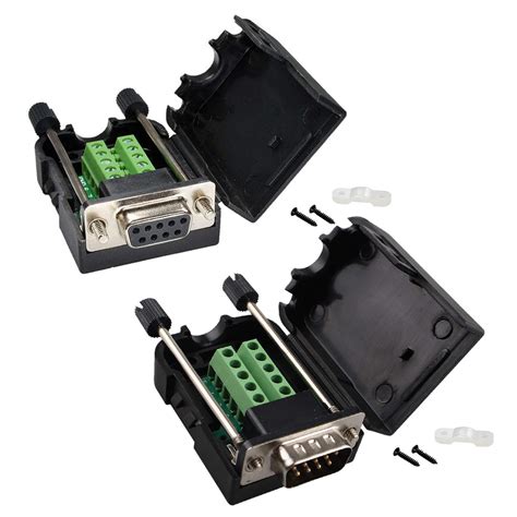 Buy Futheda Db9 Rs232 D Sub Female And Male Adapter 9 Pin 2 Row Serial Port Breakout Board To