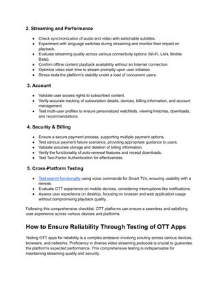 A Comprehensive Outlook On How OTT Platform Reliability Testing Is Reshaping Media Pdf