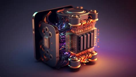 Premium Ai Image Quantum Computing Circuit With Abstract Futuristic