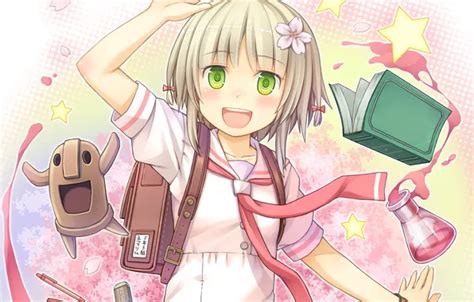 Wallpaper Joy Books Girl Gesture Art Namaru For Mobile And Desktop