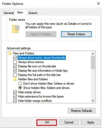 How To Disable File Thumbnails In Windows 10 Completely