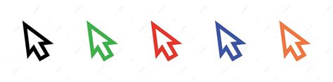 a set of mouse cursor icons button ui design vector button ui design