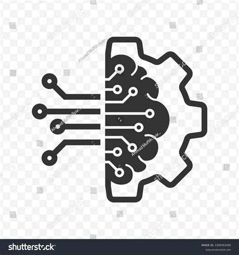 Vector Illustration Brain Robot Cog Icon Stock Vector Royalty Free Vector Illustration Brain Robot Cog Icon Stock Vector Royalty Free