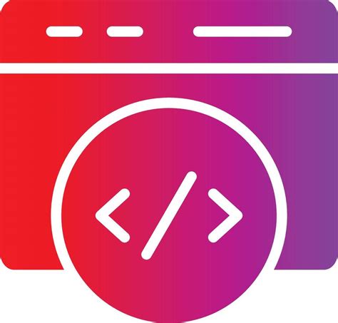 A Red And Purple Icon With A Code Symbol 52529292 Vector Art At Vecteezy