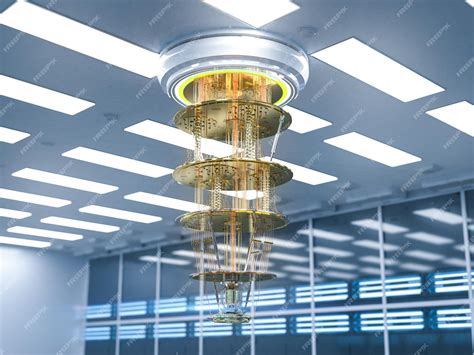 Quantum Server Network With Quantum Computer Machine In Server Room Premium Ai Generated Image