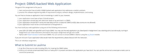 Project Dbms Backed The Goal Of This Assignment Is