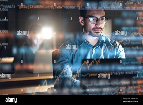 Programmer Code And Man With Focus Holographic And Digital Software With Cyber Security