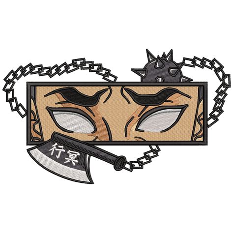 Gyomei Eyes Embroidery Design Demon Slayer Embroiplanet