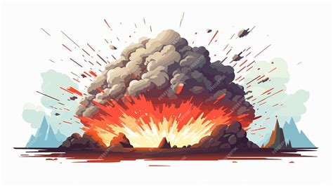 Exploding Pixel Art Cartoon Vector Illustration Premium Ai Generated Vector