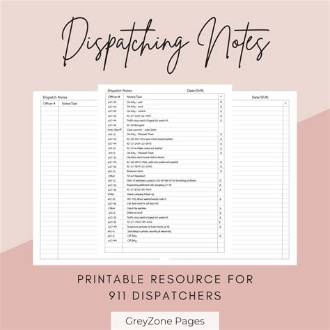 Dispatching Notes For 911 County City And Fire Ems Dispatchers Etsy