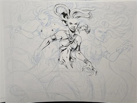 The Gorgon Sisters Wip By Darkdaysartist On Deviantart