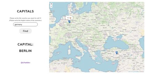 Github Cetindevcapitals Of Countries