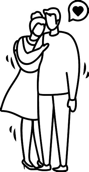 파트너와 함께 기뻐하세요 벡터 개요 아이콘 디자인 기분과 느낌 기호 감정적 캐릭터 기호 사회 문제 장면 스톡 일러스트레이션