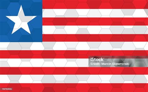 라이베리아 국기 일러스트레이션 추상 육각형 배경 벡터와 미래 라이베리아 플래그 그래픽 라이베리아 국기는 독립을 상징한다 0명에 대한 스톡 벡터 아트 및 기타 이미지 Istock
