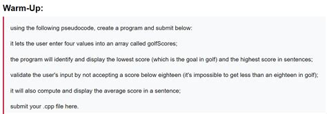 Solved Using The Following Pseudocode Create A Program And