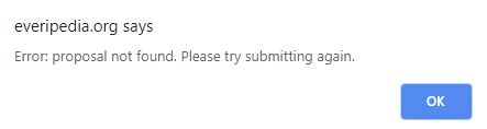 Why Am I Getting This Error On Submit R Everipedia