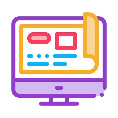 Web Site Project Icon Vector Outline Illustration 17321388 Vector Art