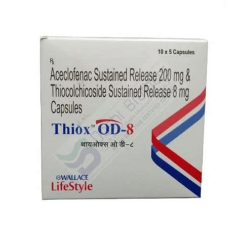 Aceclofenacsr 200mg And Thiocolchicoside 8mg Tablets At Best Price In