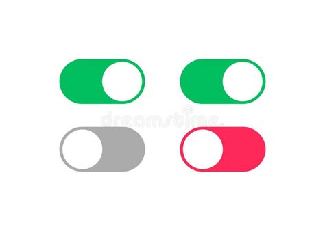 On And Off Toggle Switch Buttons Icon Vector Stock Vector