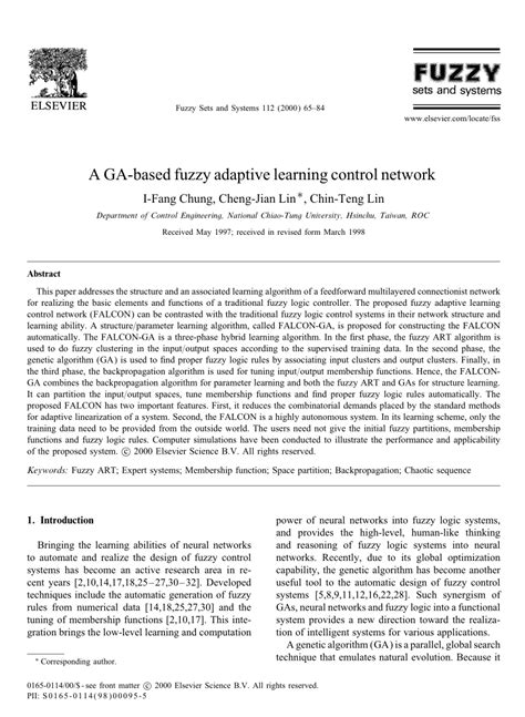Pdf An Art Based Fuzzy Adaptive Learning Control Network