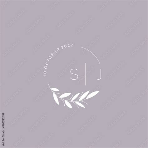 Initial Letter Sj Wedding Monogram Logo Design Ideas Stock Vector Adobe Stock