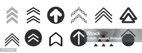 Swipe Up Slide Arrow Button Scroll Ui Icon Interface Simple Sign Set Of