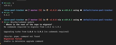 Turborepo Npx Turbo Codemod Update Throws An Error Issue Vercel Turborepo GitHub