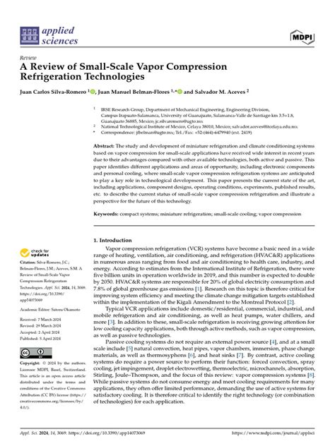 A Review Of Small Scale Vapor Compression Refriger Pdf Building