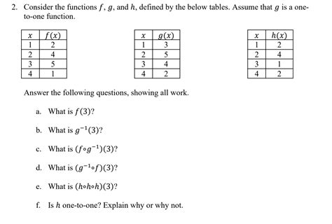 Solved Consider The Functions F G And H Defined By The Chegg