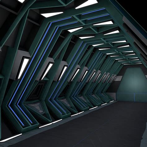 공상 과학 터널 3d 모델 6 3ds C4d Fbx Obj Free3d