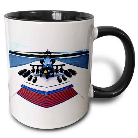 Apache Helicopter 15oz Two Tone Black Mug Mug 544 9